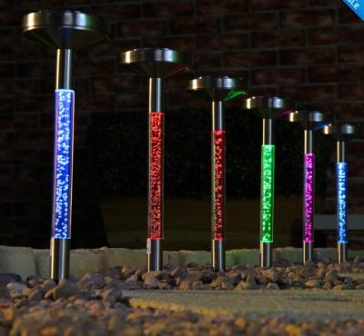 China Solar sparkling bubble Tube light for garden yard decoration for sale