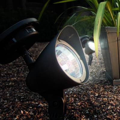 China 2 Piece outdoor Solar led spotlight kits for garden rockery lighting for sale