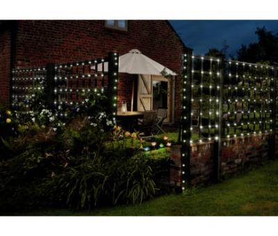 China 300LED White Solar LED Fairy string Lights for garden fence decoration for sale