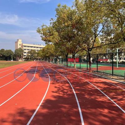 China Red 13mm Prefabricated Rubber Running Track All Weather ROHS Certificate for sale