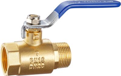 Cina 3310 3311 valvola a sfera d'ottone DN15 DN20 DN25 DN32 DN40 DN50 del porto di flusso di 3312 norme con due estremità hanno infilato i modelli FxF/MxF in vendita
