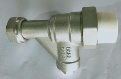 Cina valvola a sfera d'ottone DN20 della valvola del filtro della stufa di gas 5202B per l'acqua di ritorno del sistema di riscaldamento con la flessione dell'adattatore x di PP-R. Dado femminile in vendita