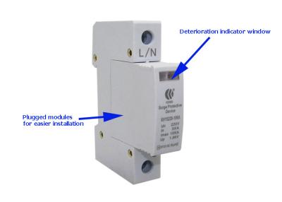 China Module Plugged Style Power Surge Protection Device CE RoSH Fire Resistant Material for sale