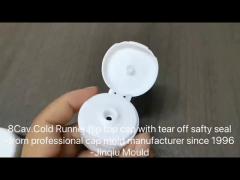 Stampo per tappo in plastica Hot Runner Stampo per tappo fliptop da 24 mm per bottiglia con collo standard