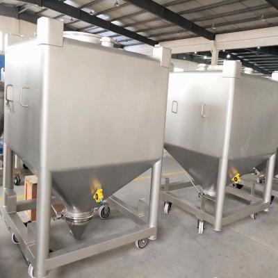 Cina 300 Gallon Stainless Steel IBC Storage Tank Food Grade Powder With Conical Bottom in vendita