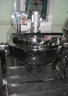Cina Riscaldamento elettrico mescolantesi rivestito dell'agitatore della ruspa spianatrice del vaso di industria alimentare di acciaio inossidabile che cucina bollitore in vendita