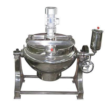 Cina 50-1200L che inclina il bollitore rivestito del vapore del gas del fornello dell'alimento con l'inceppamento della frutta del bollitore del miscelatore che cucina attrezzatura in vendita