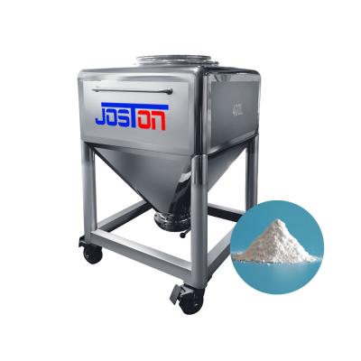 China Cone Shaped Stainless Steel Movable Transport IBC Storage Tank For Food Grade Powder for sale