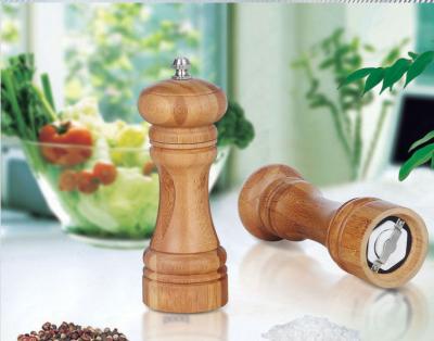 China Bamboo salt pepper grinder for sale