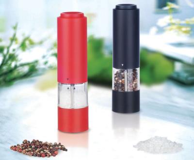 China ABS Electric pepper mill grinder with light for sale