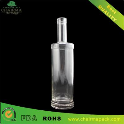 China Round Transparent Glass Bottle for Vodka for sale