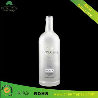China Frost Decal Vodka Glass Bottle for sale