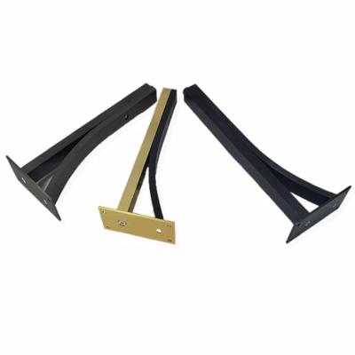 Cina Piedi dorati della base della Tabella della mobilia del ferro di forma delle gambe T dei mobili metallici per il Governo Sofa Legs del supporto della TV in vendita
