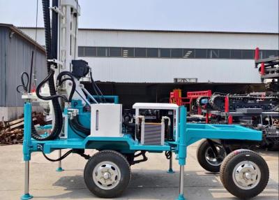 中国 大馬力 ディーゼルエンジン 水井掘削リグ 150メートル深度掘削に搭載された機械車輪 販売のため