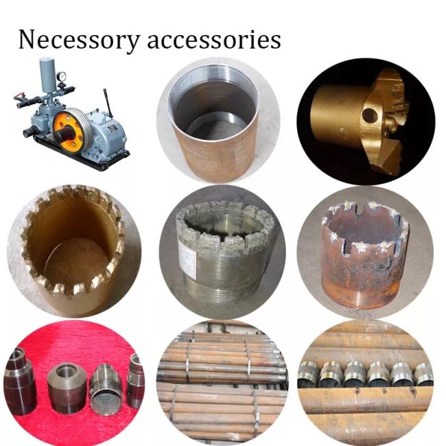 Close-up of drilling rig components