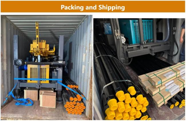 Finished drill rods packaged for shipment