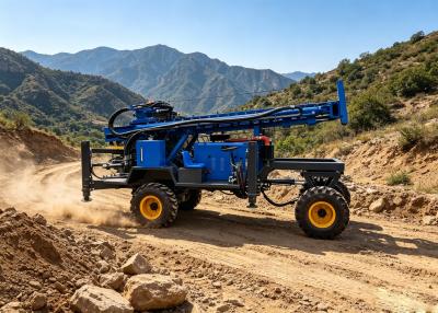 China Mobile Pneumatic 300 Water Well Drilling Rig With Easy Transportation for sale