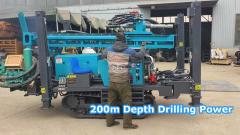 Pneumatic Drilling Rig 200m Depth 18MT Lift
