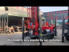Perfuração hidráulica montada esteira rolante do motor diesel de equipamento de perfuração 200m do poço de água de Dth