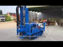 Crawler Mounted Water Well Drilling Rig For 200mm Diameter Diesel Power