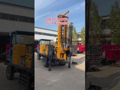See Why Choose Rural/Remote Area-Adapted Tire Water Well Drilling Rig With 21° Climbing Capacity