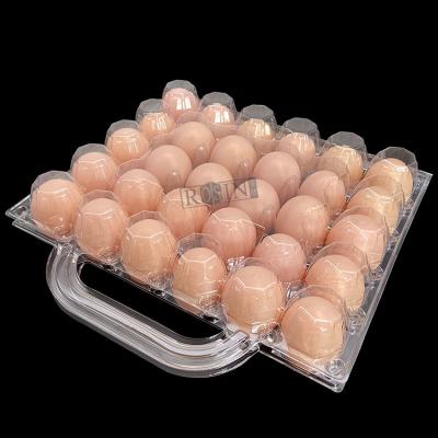 Cina Cartoni di uova di plastica monouso da 30 fori Blister leggero con manico in vendita
