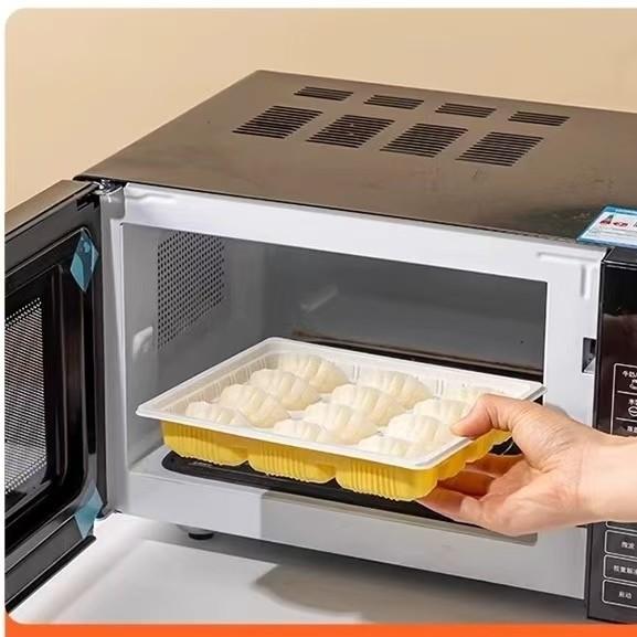 Quality Supermarket Disposable Dumpling Tray Takeaway Pressure Resistance With Lid for sale