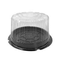 Quality Custom 8 Inch Cake Container Transparent PET Round For Birthday And Party for sale