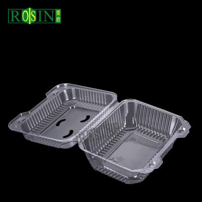 Cina Imballaggio di frutta in plastica termoformato in PET quadrato Scatola di imballaggio di frutta e verdura in vendita