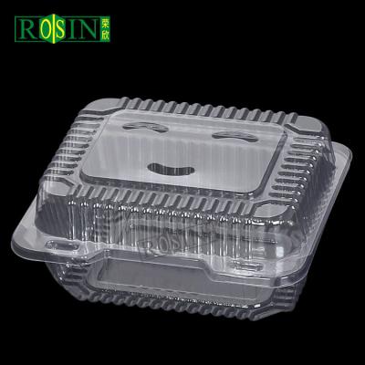 Cina Imballaggio di frutta in plastica termoformato in PET quadrato Scatola di imballaggio di frutta e verdura in vendita