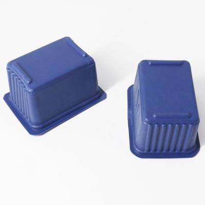 China Customized Single Plant Plastic Seedling Tray PS Square Hole Disposable Seedling Trays for sale