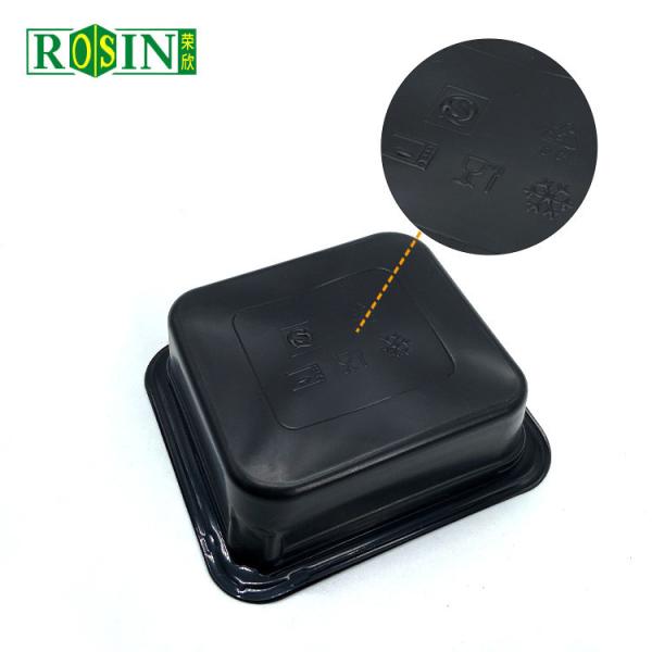Quality Customized Disposable Plastic Meat Packaging Trays Fresh Lock Black for sale