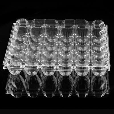 Cina Imballaggio di uova in plastica trasparente 30 fori Grandi cartoni di uova in plastica monouso in vendita