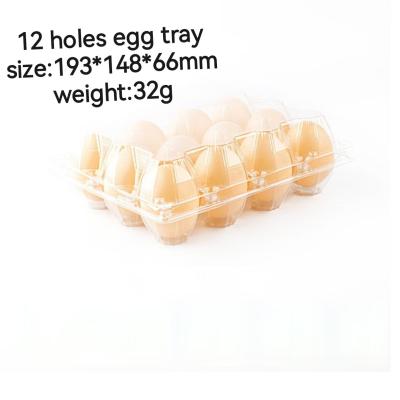 Cina 12 fori Trasparente Plastica vassoio di uova di quaglia con cerniera Conchiglia personalizzabile in vendita