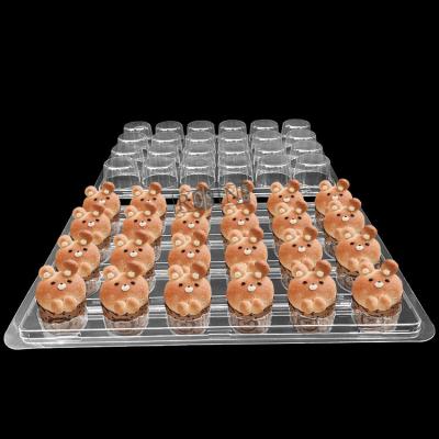 China Customized Plastic Bakery Packaging Blister 24 Count Cupcake Containers for sale