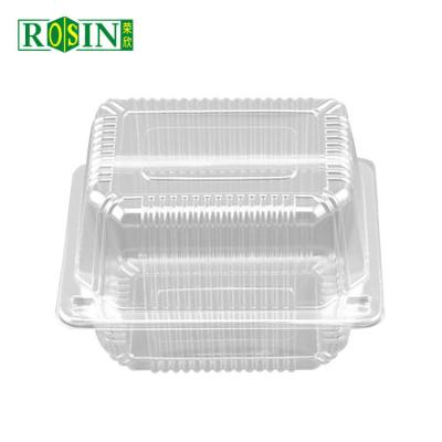 Cina Scatola di pasticceria usa e getta quadrata per insalata di lattuga con coperchio in vendita