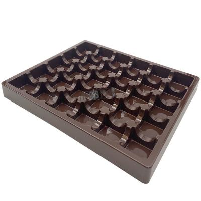 Cina Imballaggio di cioccolato in plastica marrone 30 vasella a bolle di cioccolato a cavità in vendita