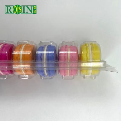 China Embalaje de bandeja de macarrones de 8 cavidades rectangular con fondo de bisagra en venta