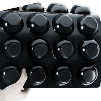 Cina 9 / 25 / 28 / 30 Buco Disposable Pp Black Fruit Tray Plastic Blister PET Display Kiwi / Pitaya Plastic Tray Per Supermercato in vendita