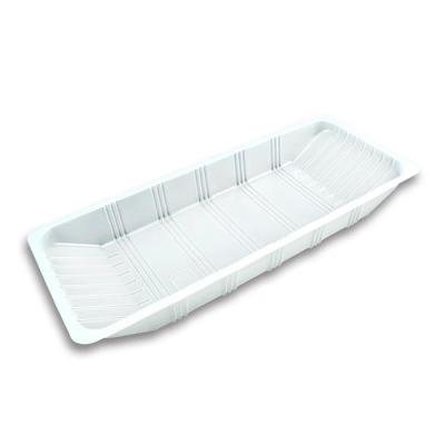 China Disposable Rectangular Plastic Food Tray Fresh Pp Shrimp Tray Fruit And Vegetable Food Frozen Seafood Preservation Tray Packaging for sale