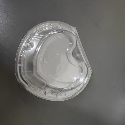 China Oem heart shaped transparent PET hinged clamshell cherry tomato berry perforated plastic packaging for sale