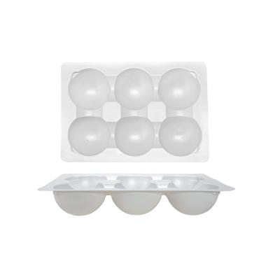 China Factory customized PP white disposable vacuum formed frozen mochi tray round dumpling insert container for sale