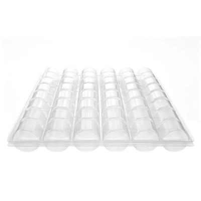 China Rosinpack PET Transparent Disposable Blister Macaron Tray with Cover Customization for sale