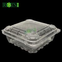 China Customized  Clear PET Clamshell Fruit Container with Vent Holes for sale