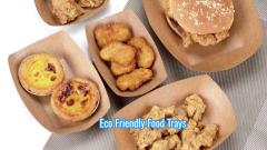 Eco Friendly Boat Shape Disposable Kraft Paper Food Trays Serving Trays for Fast Food Snacks