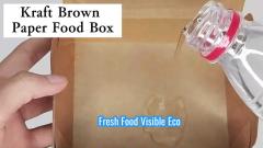 Eco Friendly Disposable Takeaway Containers Kraft Paper Food Boxes with Window for Meal Prep Cate