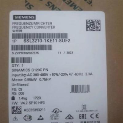 Cina G120 Siemens 6SL3210-1KE11-8UF2 0.55kW G120C Convertisore di frequenza in vendita