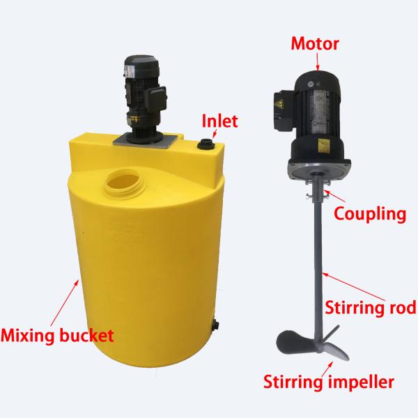 Quality Water Treatment System Automatic Dosing Tank With Mixing Agitator Chemical Dosing System for sale