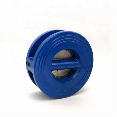 China PN16 ductile cast iron di wafer type butterfly check valve for sale