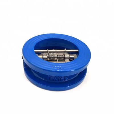 China China cast ductile iron wafer type double door check valve manufacturer for sale